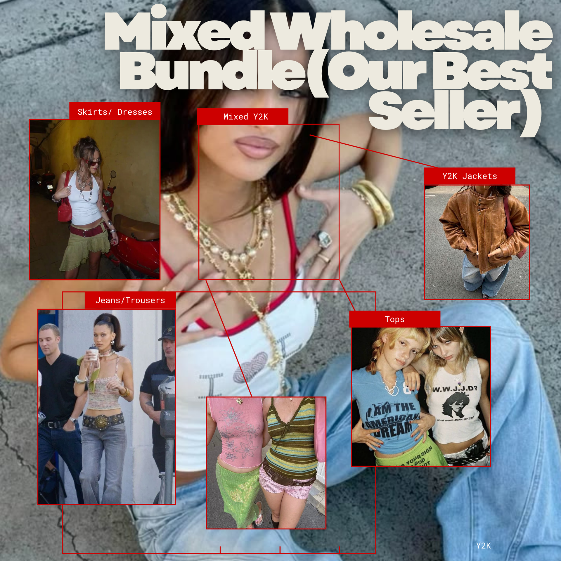 Vintage Italian Y2K Womenswear And Branded Vintage Wholesale Clothing ...